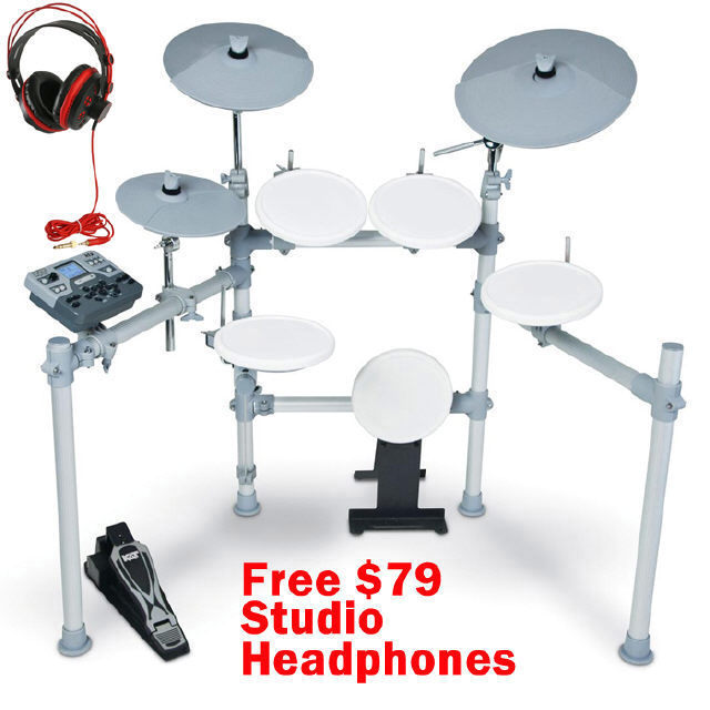 KAT Percussion KT2 5 Pce Electronic Drum Kit Dual Zone Pads and Cymbals ...