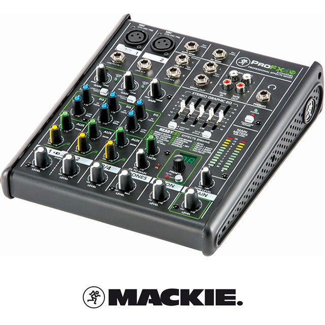 Mackie ProFX4 V2 Compact 4 Channel Mixer with Effects Mixing Desk
