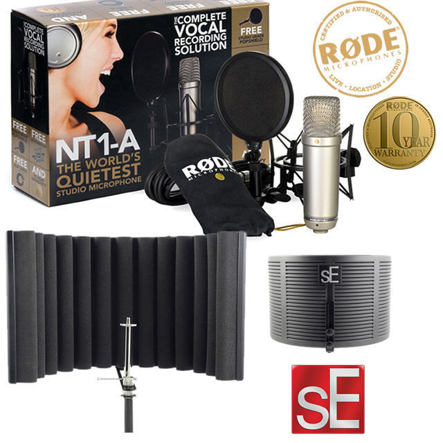 Rode NT1A Condenser Bundle with rfx Sound Reflection Screen Vocal ...