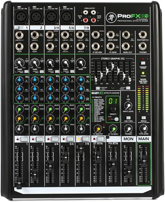 Mackie ProFX8 V2 Compact 8 Channel Mixer with USB and Effects Mixing Desk