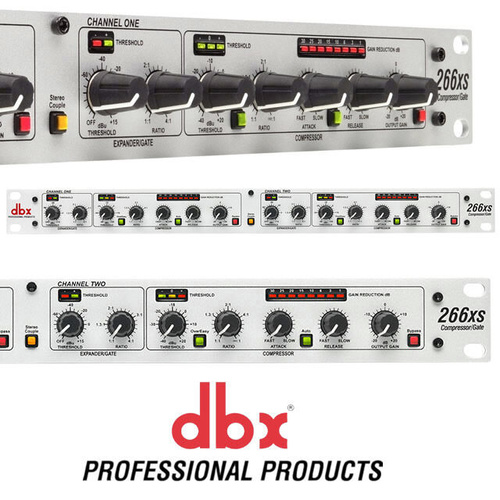 DBX 266XS 2 Channel Professional Compressor with Gate